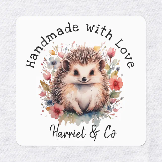 Handmade with Love Cute Hedgehog | Zazzle