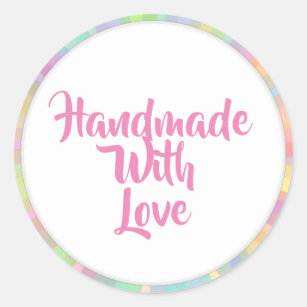 Handmade With Love Stickers | Zazzle AU
