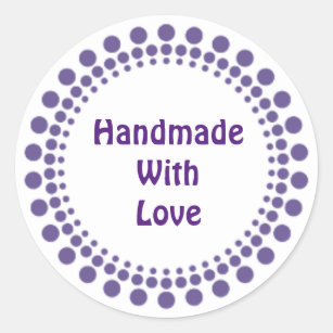 Handmade With Love Stickers | Zazzle AU