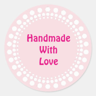 Handmade With Love Stickers | Zazzle AU