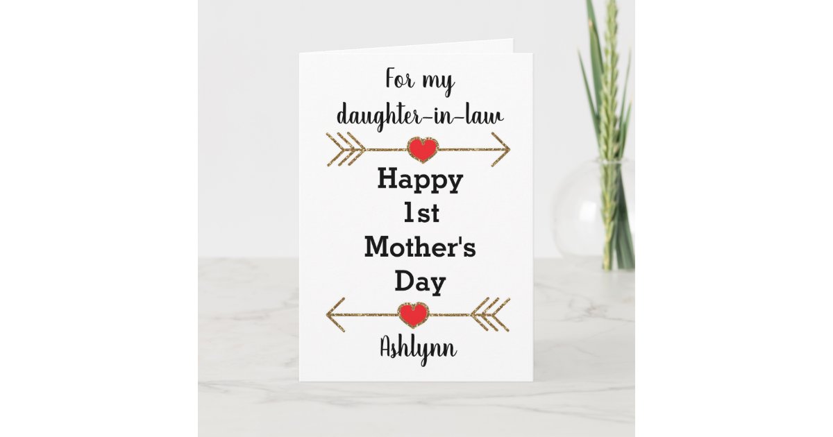 Happy 1st Mothers Day Daughter In Law Card Au