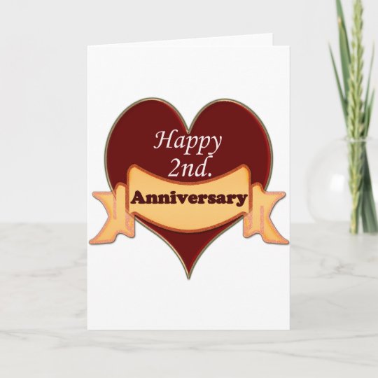 Happy 2nd. Anniversary Card | Zazzle.com.au