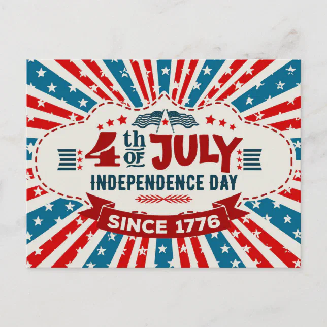 Happy 4th of July Postcard | Zazzle