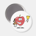 Happy Apple Ringing A Bell For Back To School Magnet | Zazzle