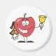 Happy Apple Ringing A Bell For Back To School Magnet | Zazzle