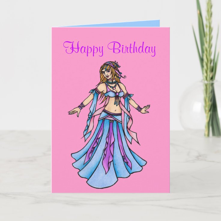 Happy Birthday Belly Dance card | Zazzle