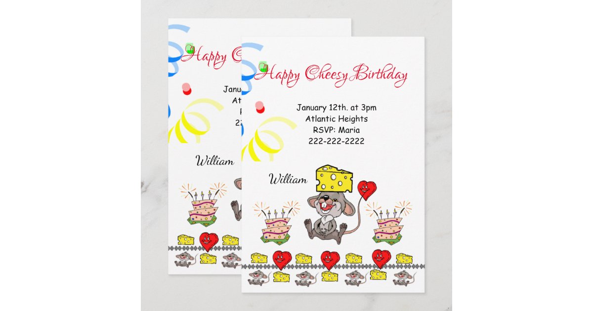 Happy Birthday Invitation Cheesy Birthday Wild One | Zazzle