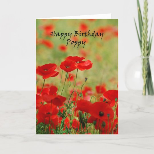 Happy Birthday Poppy Greetings Card | Zazzle.com.au