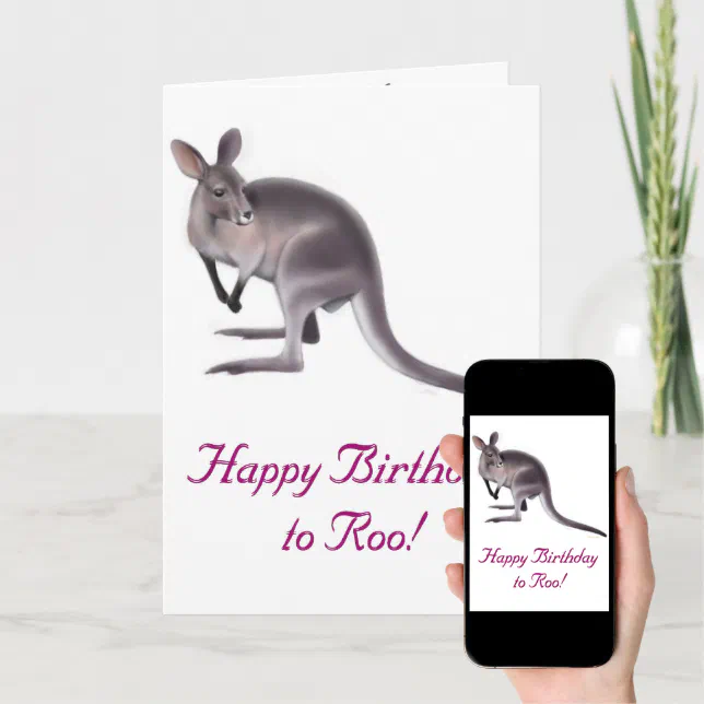 Happy Birthday Wallaby Card | Zazzle