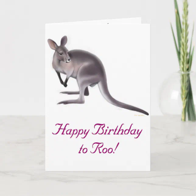 Happy Birthday Wallaby Card | Zazzle