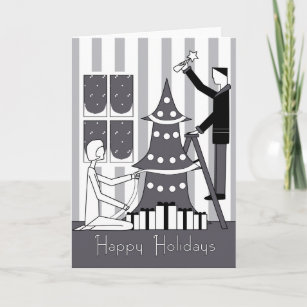 Art Deco Christmas Cards | Zazzle AU