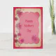 Happy Mother's Day Pink Trim and Dandelion Seeds Card | Zazzle