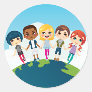 Kids Holding Hands Stickers | Zazzle AU