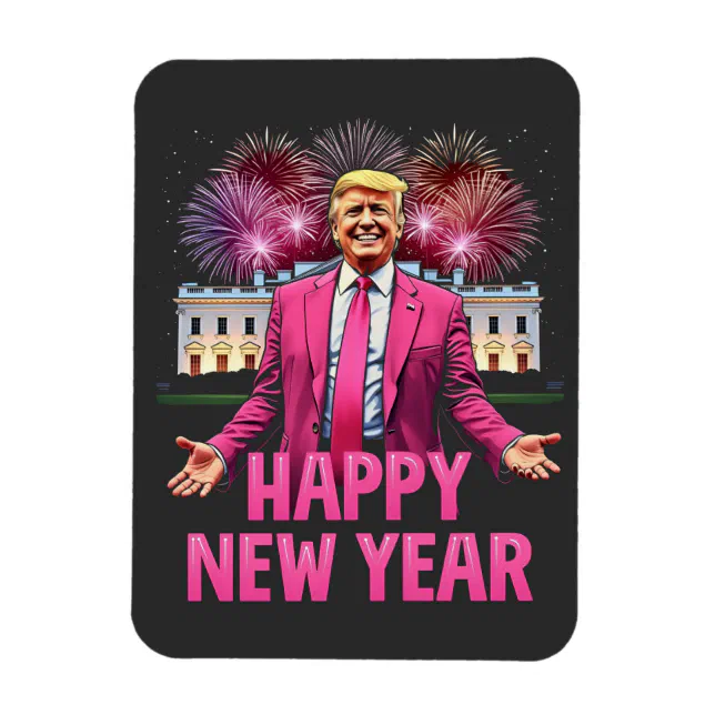 Happy New Year Eve Trump Resolution 2025 Magnet | Zazzle