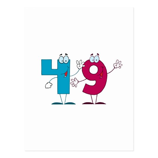 Happy Number 49 Postcard | Zazzle.com.au