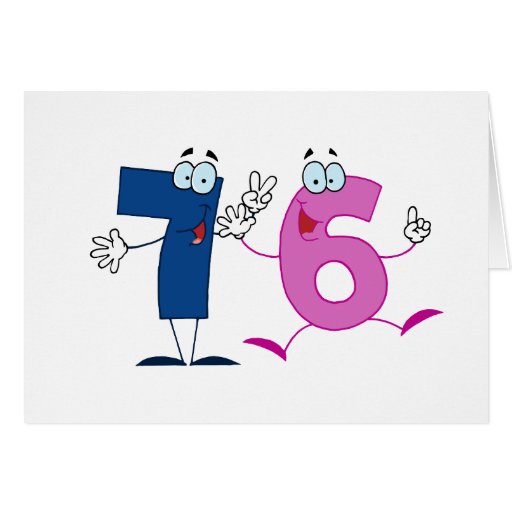Happy Number 76 Greeting Card | Zazzle