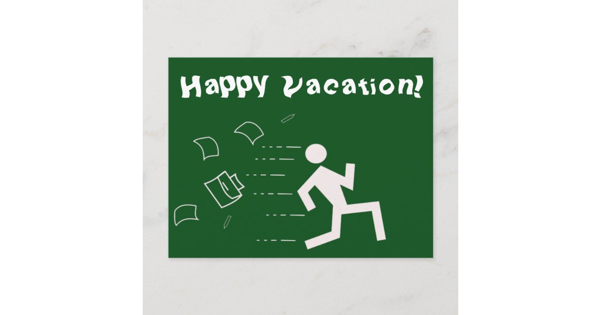 Happy vacation greeting card for colleagues | Zazzle