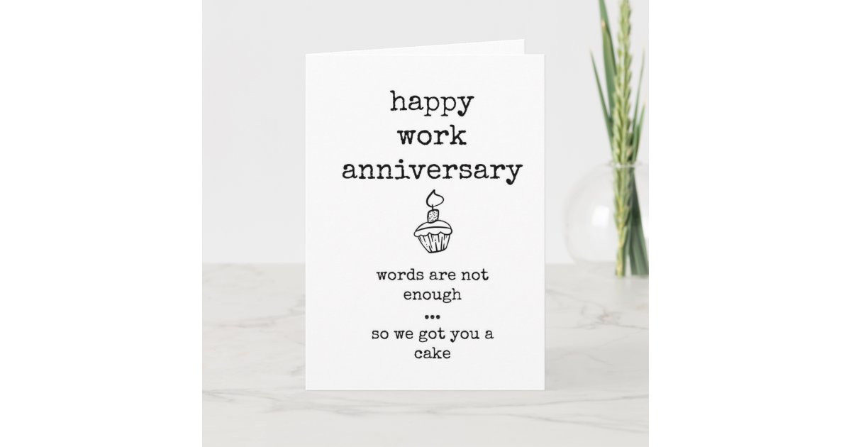 Happy Work Anniversary, Coworker Card | Zazzle