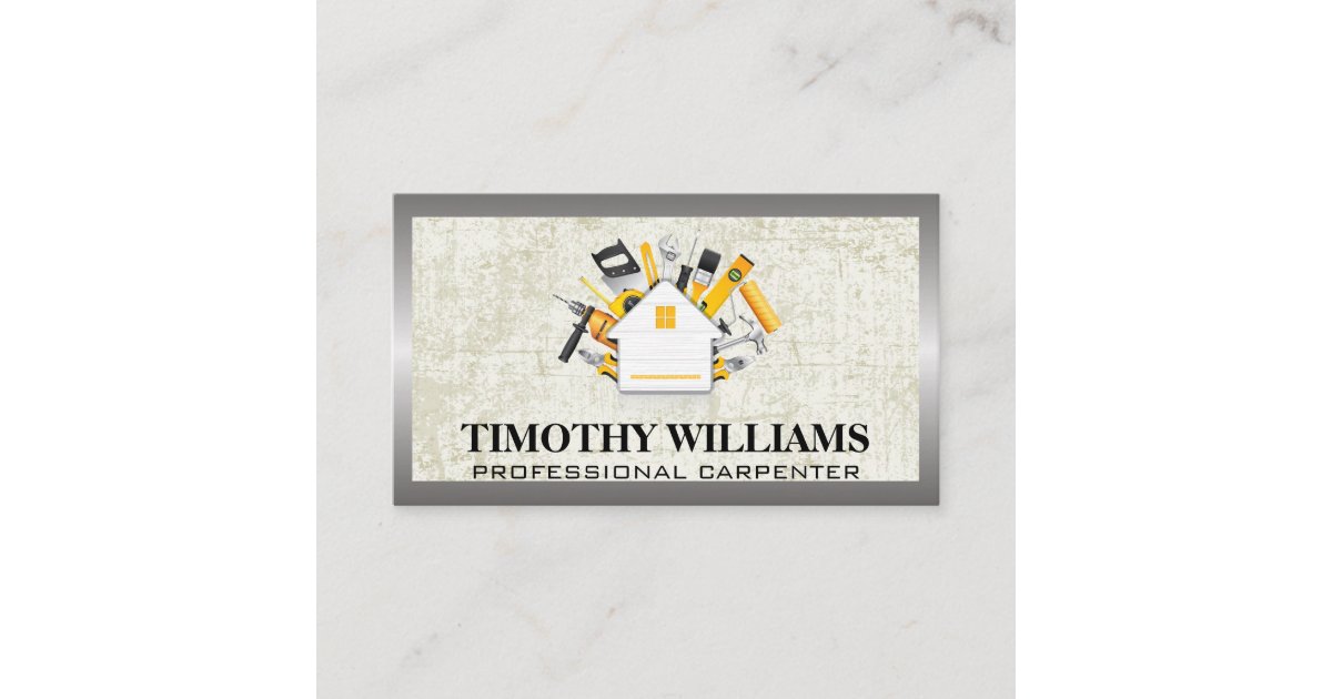 Hardware Tools | Home | Metallic Border Business Card | Zazzle