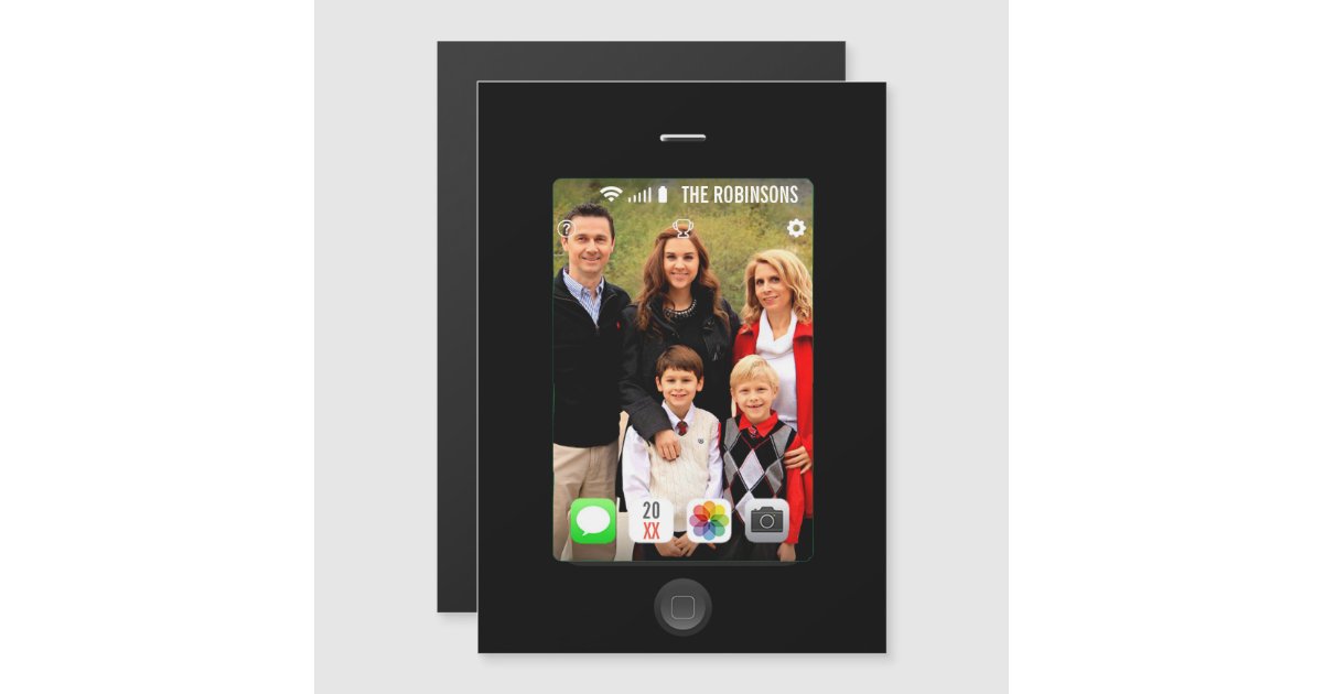 Have your selfie a Merry Christmas photo Magnetic Invitation | Zazzle