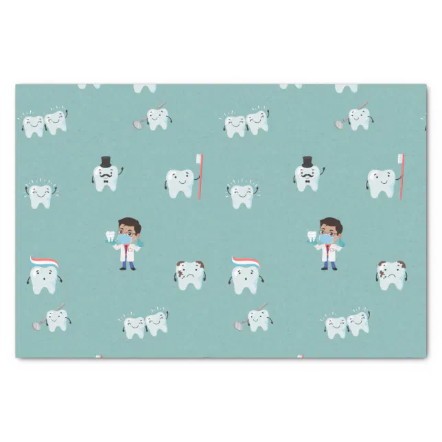 Healthy Teeth, Dentist and Dental Themed Tissue Paper | Zazzle