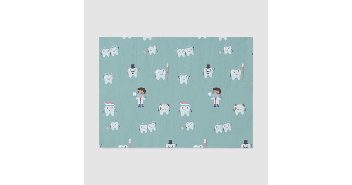 Healthy Teeth, Dentist and Dental Themed Tissue Paper | Zazzle
