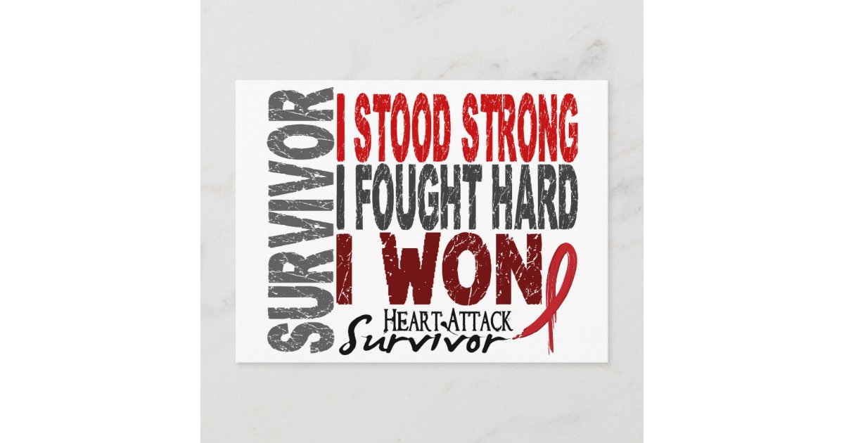 Heart Attack Survivor 4 Heart Disease Postcard | Zazzle