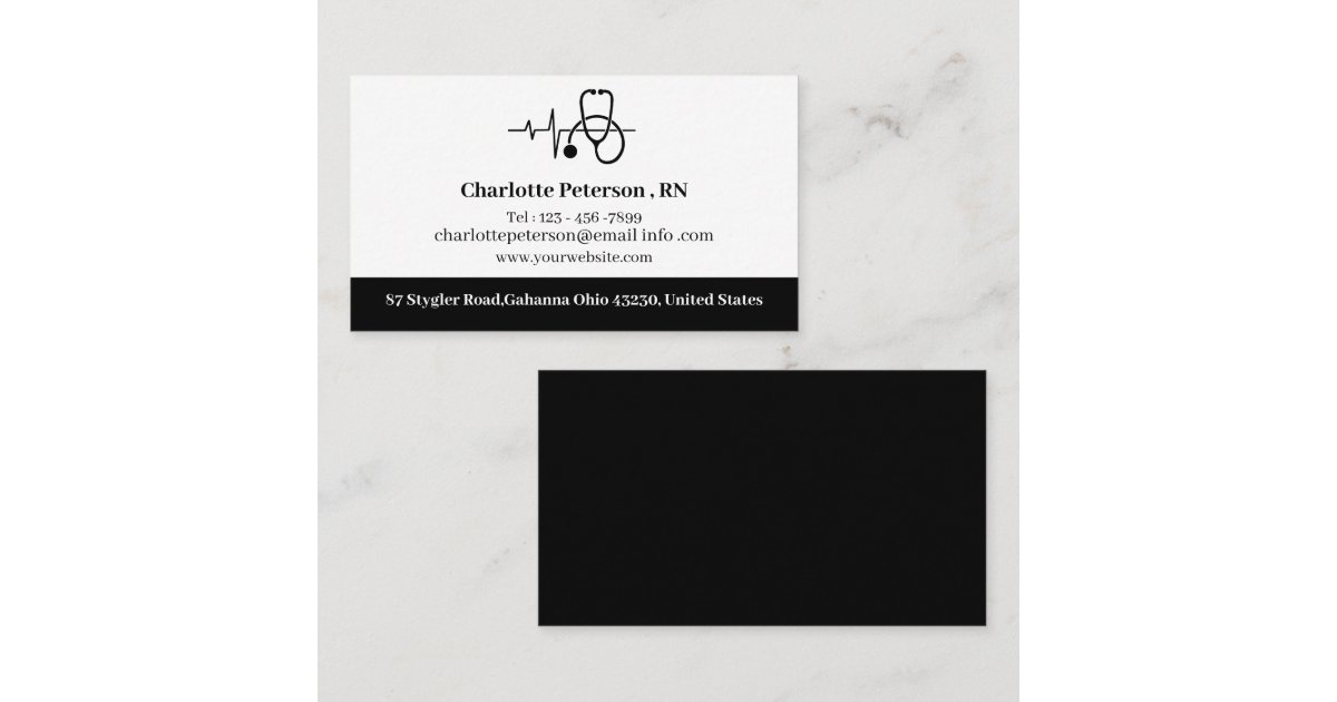 Heartbeat Nurse Doctor Business Card | Zazzle
