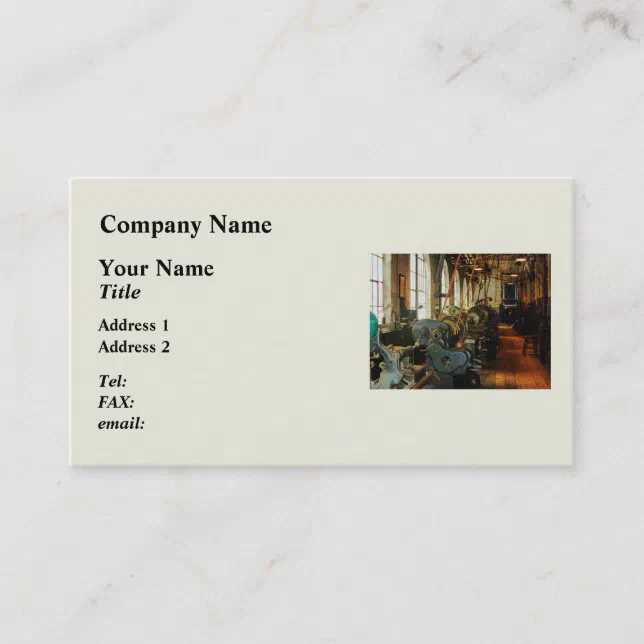 Heavy Machine Shop Business Card | Zazzle