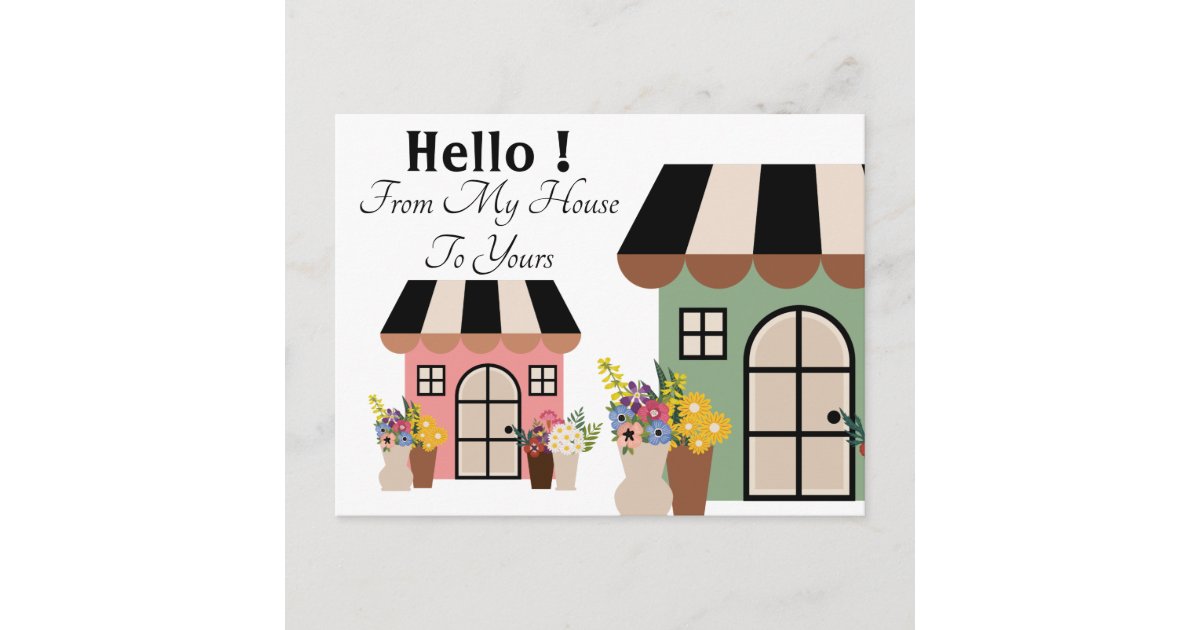 Hello Greeting Postcard | Zazzle
