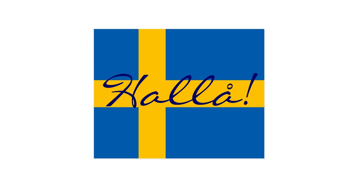 Hello In Swedish Hall Swedish Flag Postcard Zazzle au hello-in-swedish-hall-swedish-flag-postcard-zazzle-au