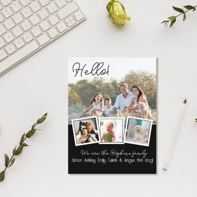 Hello photo college New to the Neighborhood Postcard | Zazzle