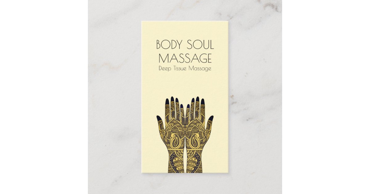 Henna Mehndi Hands Business Card | Zazzle