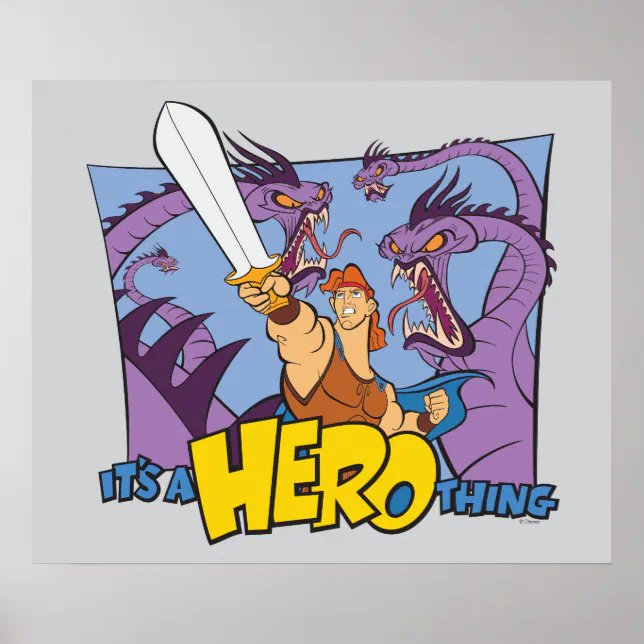 Hercules vs Hydra - It's a HERO Thing Poster | Zazzle