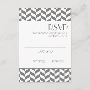 Grey And White Chevron Pattern Invitations & Announcements | Zazzle AU