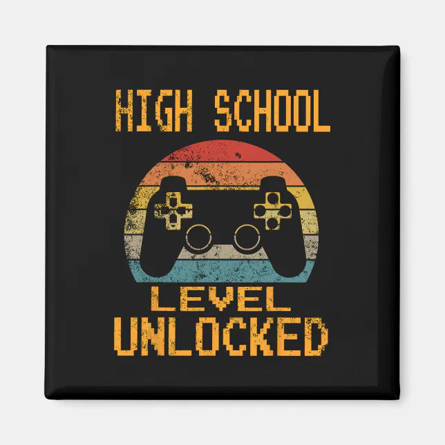 High School Level Unlocked Video Gamer Back to Sch Magnet | Zazzle