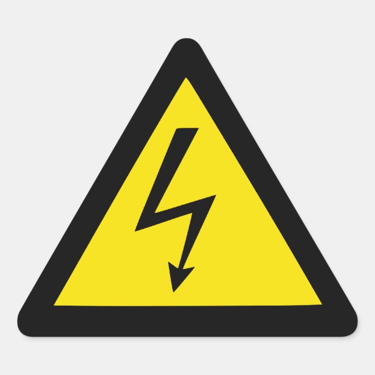 High Voltage Triangle Sticker | Zazzle