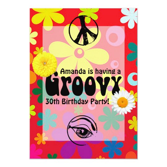 Hippie Themed Party Invitation | Zazzle.com.au