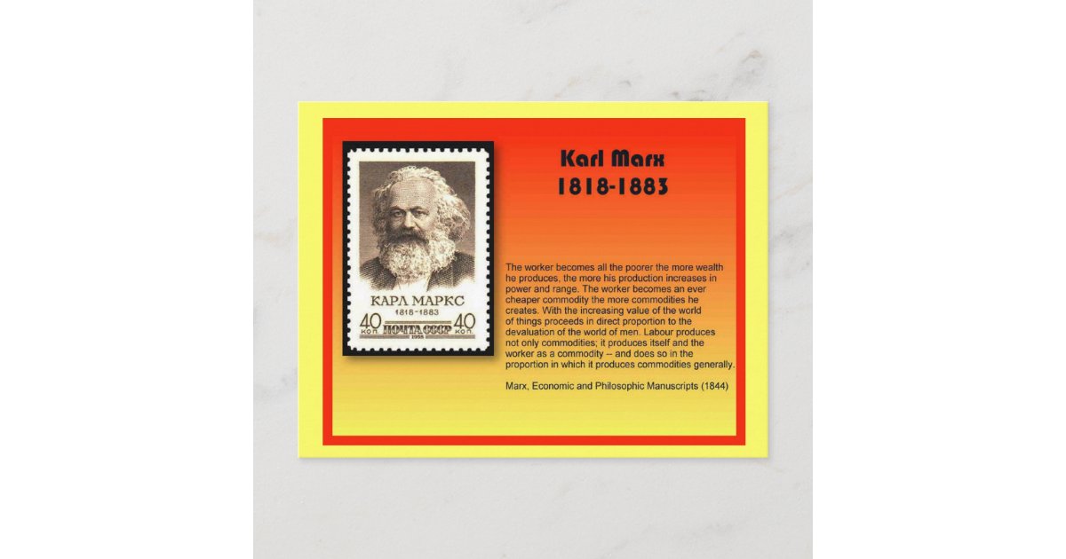 History, Karl Marx Postcard | Zazzle