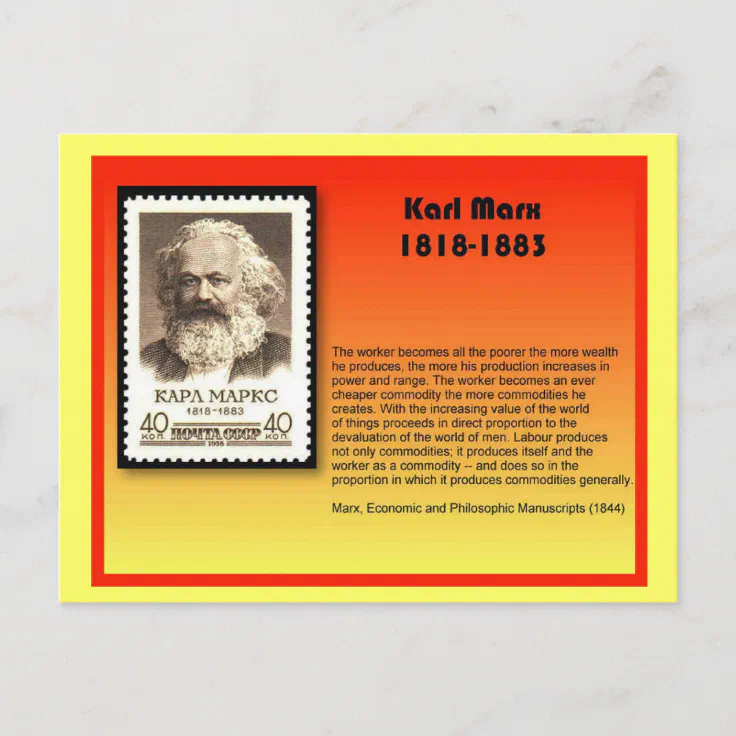 History, Karl Marx Postcard | Zazzle
