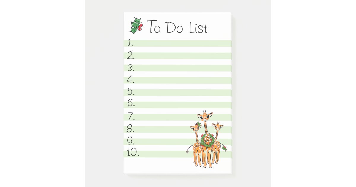 Holiday Giraffe Post-it Notes | Zazzle