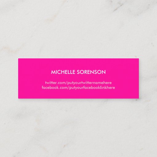 HOLLYWOOD GLAM Slim Business Card | Zazzle