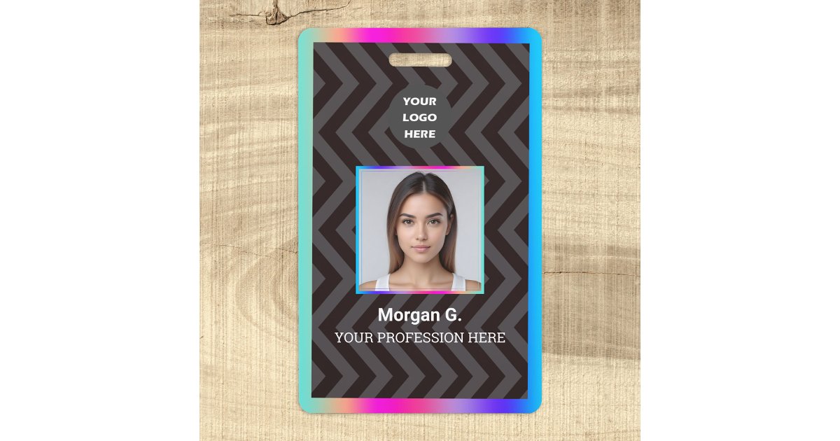 Hologram Custom Logo ID Badge | Zazzle