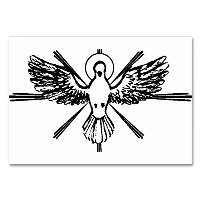Holy Spirit Dove Religious Confirmation and Peace Table Number | Zazzle