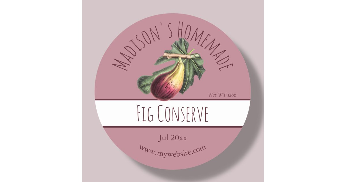 Homemade Fig Conserve Labels | Zazzle