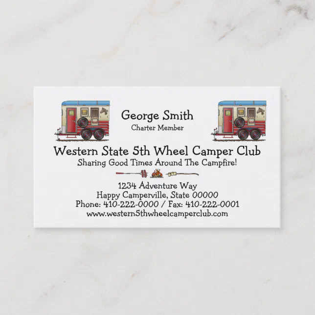Horse Trailer Camper Business Card | Zazzle