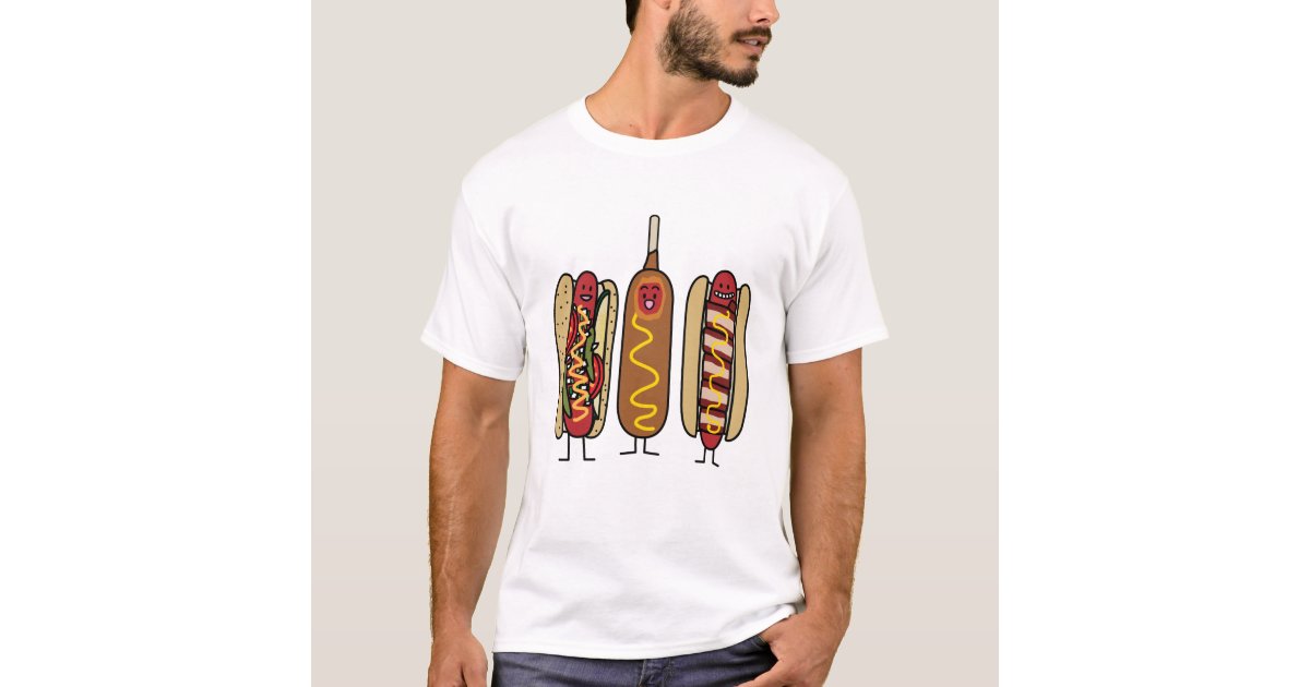 Hot Dog Friends T-Shirt | Zazzle