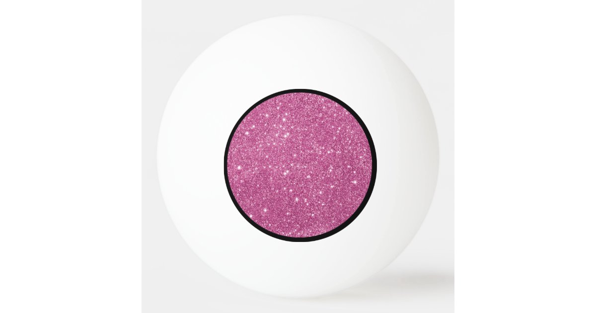 Hot Pink Glitter Sparkles Ping Pong Ball | Zazzle