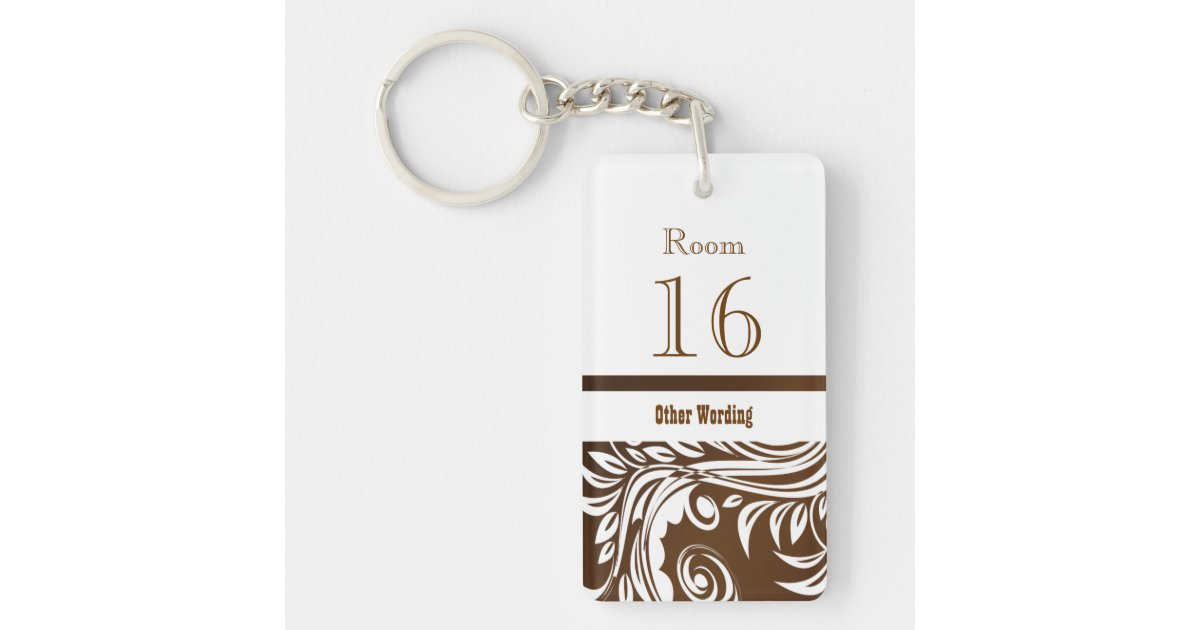 Hotel lodge resort room key key ring | Zazzle
