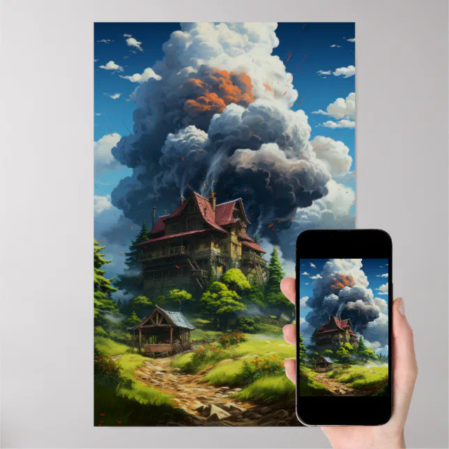 Howl's Moving Castle Wallpaper - 4K Realistic High Poster | Zazzle
